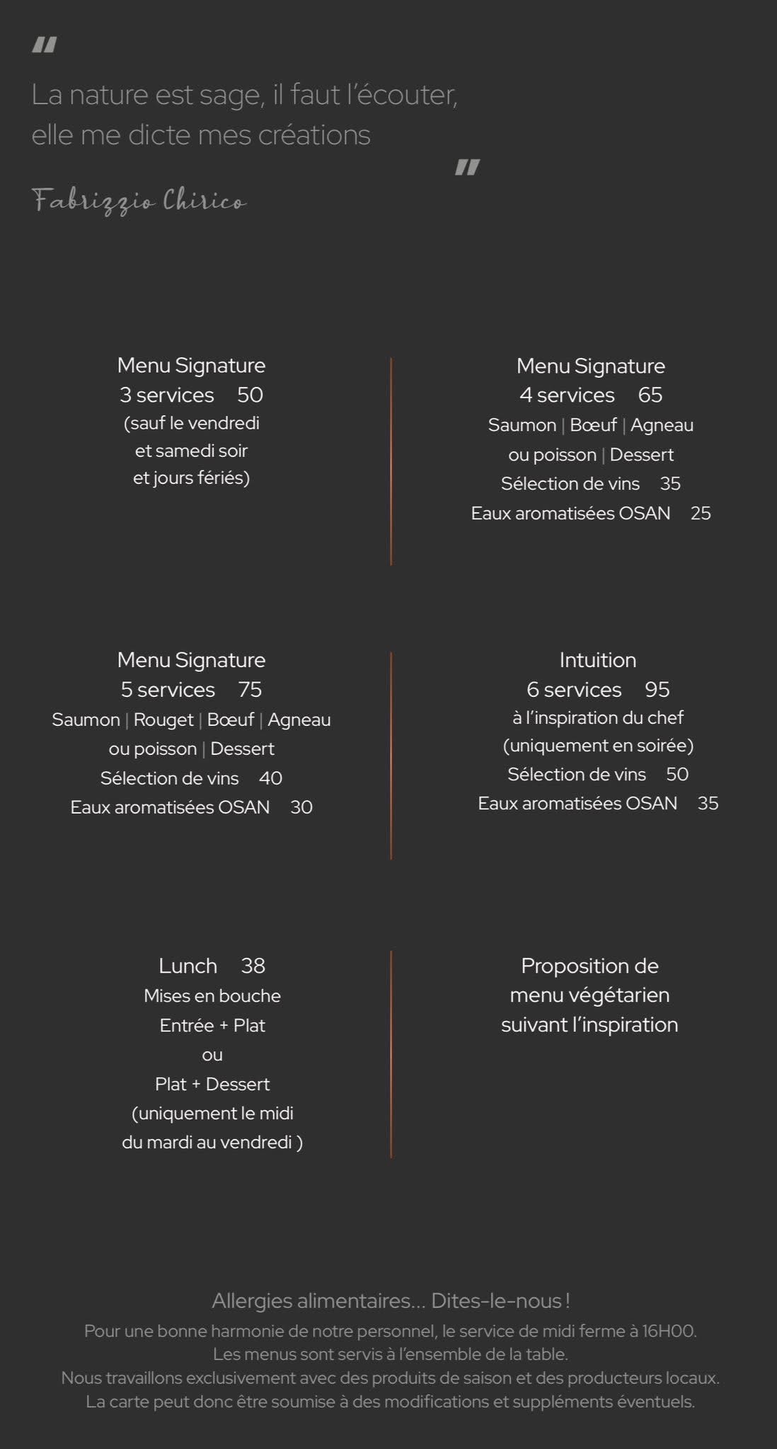 Cartes et menus - Le Délice du Jour